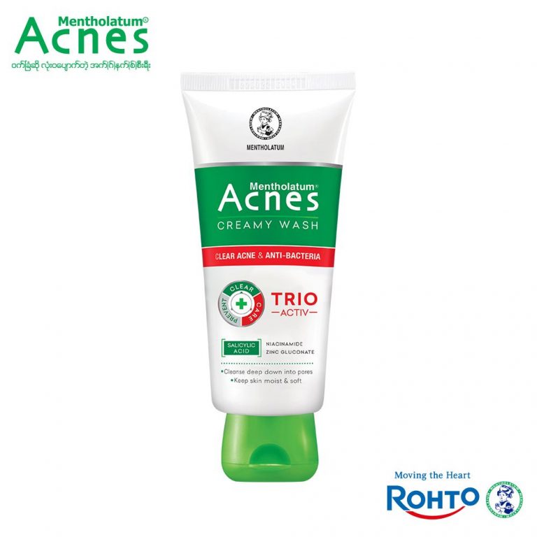 Acnes Creamy Wash (Trio formula) - Rohto Myanmar